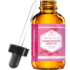 leven rose pomegranate seed oil, 100% pure unrefined cold pressed antioxidant moisturizer for hair skin and nails 1 oz