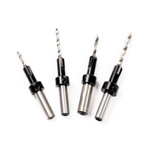 5 pcs adjustable depth round shank woodwork tapered countersink hole drill bit set,0.3"/8mm shank