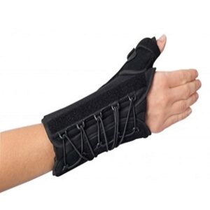 procare 79-87480 quick-fit wto wrist/thumb support splint, right, universal