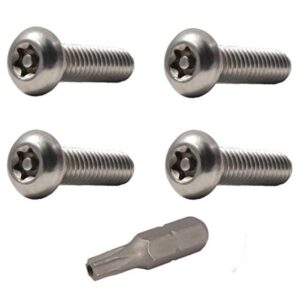 fastenere torx security machine screws - 10-24 x 3/8" (25-pack) stainless steel, tamper-resistant, button head screws, bolt screw for higher level of safety & theft prevention