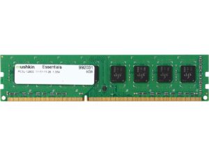 mushkin essentials – ddr3 desktop dram – 8gb memory single module dimm – ddr3l-1600mhz (pc3l-12800) cl-11 – 240-pin 1.35lv ram – low-voltage – non-ecc udimm – (992031)