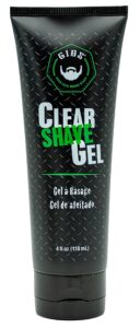 gibs grooming clear shave gel, 4 fl oz