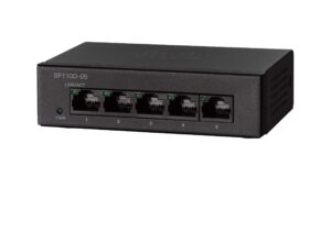 cisco sf110d-05 unmanaged switch | 5 ports 10/100 | limited lifetime protection (sf110d-05-na)