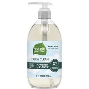 seventh generation liquid hand soap fragrance free free & clean unscented hand soap 12 oz