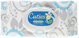 cuties premium baby wipes, unscented sensitive, case/864 (12/72s)