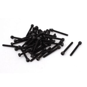 uxcell m3 x 28mm hex bolt socket head cap machine screws fasteners black 50pcs