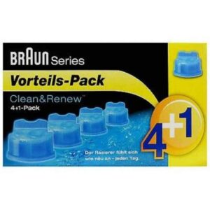 braun 5 piece ccr4 plus 1 clean & renew cleaning cartridge, 5.74 ounce