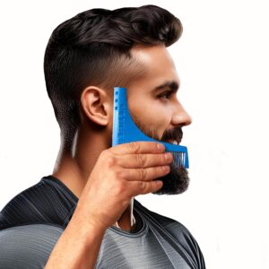 the beard bro- 7 tools in 1 professional beard shaping tool for perfect lines and symmetry- the first & original