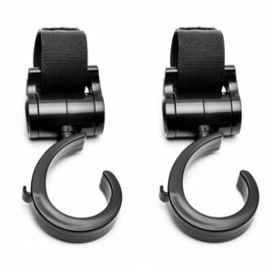 baby stroller universal multi-purpose hooks - black - 2 hooks