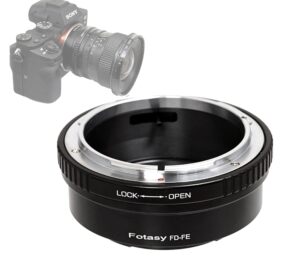 fotasy cannon fd lens to e mount adapter, fd e mount, fd lens to e, compatible with sony mirrorless a7 a7r a7s ii iii iv a9 a7c alpha 1 a6600 a6500 a6400 a6300 a6100 a6000 a5100 a5000 a3500 zv-e10