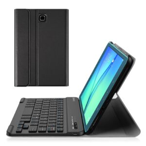 fintie keyboard case for samsung galaxy tab a 8.0 (2015), slim shell stand cover w/magnetically detachable bluetooth keyboard for tab a 8.0 sm-t350/p350 2015 (not fit 2017/2018 version), black