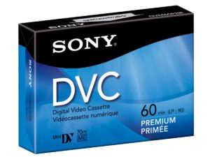 video, dvc mini digital , 60 minute,premium chipless, 6mm - sold as 4 packs