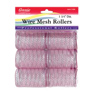 annie 1-3/4" jumbo wire mesh hair rollers - 6 pcs