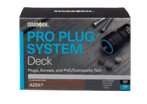 starborn industries pro plug system for azek dark hickory decking - epoxy finish #10 x 2-3/4" - 350 pcs for 100 sq. ft.