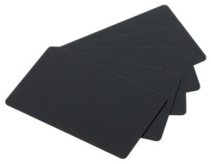 evolis pvc-u plastic cards, 500 pcs. 30 mil, mat blank black, c8001 (30 mil, mat blank black)