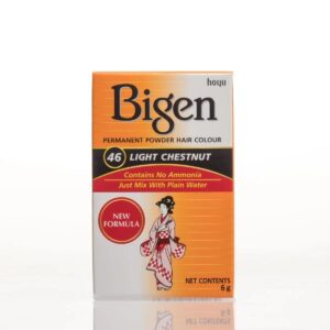 bigen permanent powder hair color - 46 light chestnut