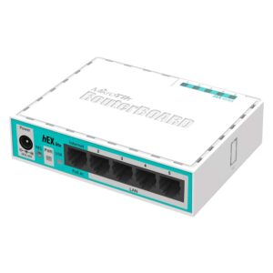 mikrotik hex lite ethernet lan white wired router