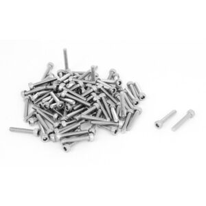 uxcell m3x18mm 0.5mm pitch bolts hex key socket cap head screws 100pcs