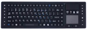 dsi rf wireless keyboard with touchpad ip67 waterproof silicone black tbk104