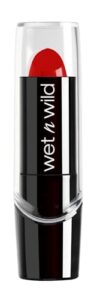 wet n wild silk finish lipstick, hydrating rich buildable lip color, formulated with vitamins a,e, & macadamia for ultimate hydration, cruelty-free & vegan - hot red