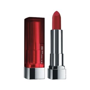 maybelline color sensational lipstick, lip makeup, matte finish, hydrating lipstick, nude, pink, red, plum lip color, rich ruby, 1 count