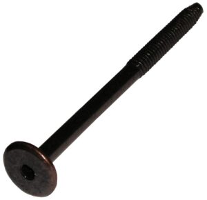 1/4" - 20 tpi x 100mm (3-15/16") hex drive button 17mm diameter head furniture bolts dark bronze finish (4 pieces)