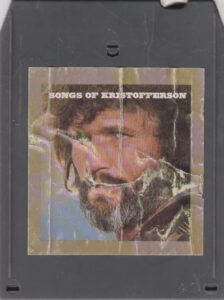 kris kristofferson: songs of kristofferson - 8 track tape