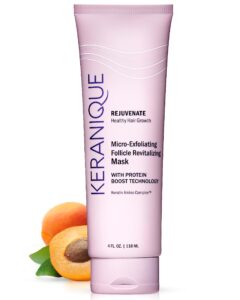 micro exfoliating mask for scalp & hair - keranique clarifying scalp scrub for women - cleansing & moisturizing scalp detox conditioner - creates foundation for fuller growth - hair mask & exfoliator