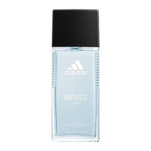 adidas moves him body fragrance 2.5 fl oz (pack of 1) , notes of green apple, cedarwood, musk, men's fragrance, long lasting, sporty fragrance, travel size