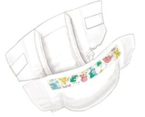 curity baby diaper tab closure size 6 disposable #80058a