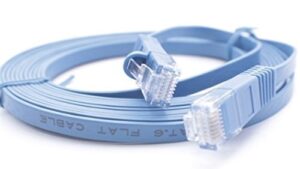 accl 10 feet rj45 ultra premium 32awg cat6 (550 mhz) flat ethernet cable, blue