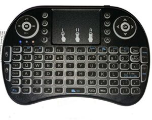 (upgraded)rii 2.4ghz mini wireless keyboard with touchpad,qwerty,led backlit,portable keyboard for laptop/pc/tablets/windows/mac/tv/xbox/ps3/raspberry pi .(i8+ black)