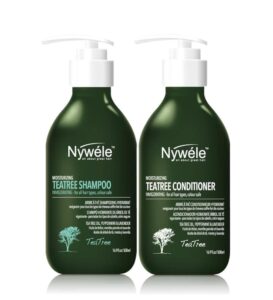 nywele tea tree mint shampoo and conditioner set 16oz each (invigorate your scalp)