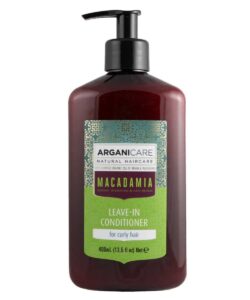 arganicare hydrating macadamia leave in conditioner for curly hair enriched with organic argan oil and macadamia oil (13.5 fluid ounce)