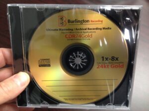 burlington recording 24 kt gold ultimate archival mastering cd-r **25 pack