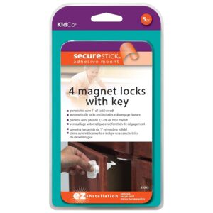 kidco magnet lock set - 4 pack magnetic locks for child protection