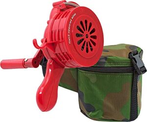 vixen horns hand crank siren, loud portable air-raid hand held siren, manual operated siren horn, handheld fire alarm tornado air raid siren (plastic), vxs-1000p