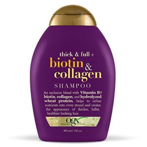 ogx thick & full + biotin & collagen shampoo, 13 ounce