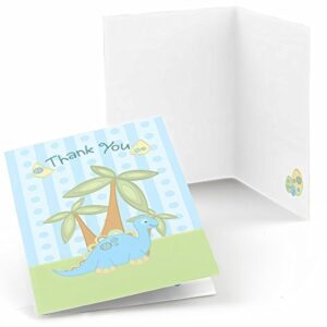 big dot of happiness baby dinosaur - baby shower or birthday party thank you cards (8 count)