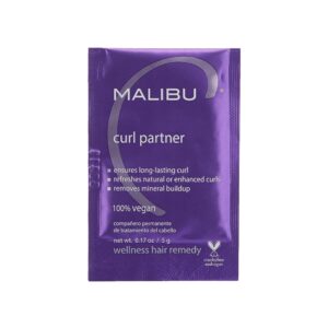 malibu c curl partner wellness remedy (1 packet) - removes mineral build up for healthier + bouncier curly hair - contains gentle antioxidants for curly hair care