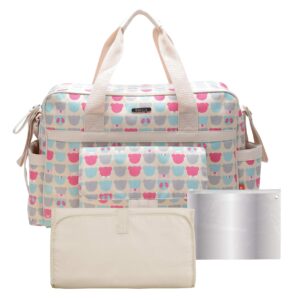 bellotte diaper tote bags for girl, large capacity, stylish and durable