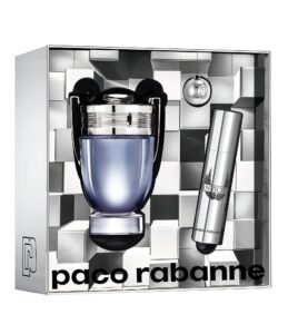 paco rabanne invictus for men 2 piece gift set (3.4 ounce eau de toilette spray + 10ml travel spray)