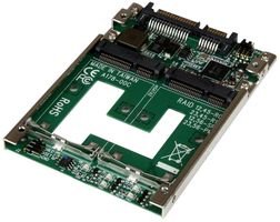 startech.com dual msata ssd to 2.534; sata raid adapter converter - serial ata/600 controller - sata/600 internal - 25sat22msat