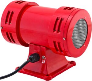 vixen horns loud air raid siren - industrial alarm heavy duty electric motor 120v, fire tornado siren horn (omnidirectional, 116 db, range 1600 ft)