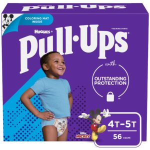 pull-ups boys' potty training pants training underwear size 6, 4t-5t, 56 ct