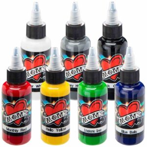 millennium moms tattoo ink set c .5 ounce 7 bottle