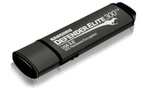 kanguru defender elite300 – 16 gb hardware encrypted flash drive - fips 140-2 certified - superspeed usb 3.0 – water resistant