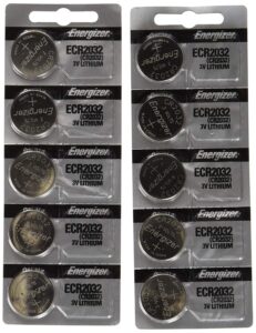 2 x energizer 2032 battery lithium 3v (pack of 5)