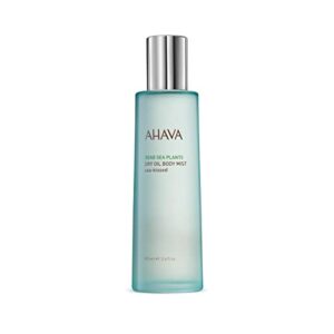 ahava dead sea plants dry oil body mist, sea-kissed - nourishes, softens & glows skin, gives radiance & strengthens skin's barrier, enriched with osmoter blend, jojoba seed oil & vitamin e, 3.4 fl.oz