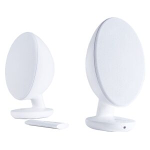 kef egg versatile desktop speaker system - gloss white (pair)